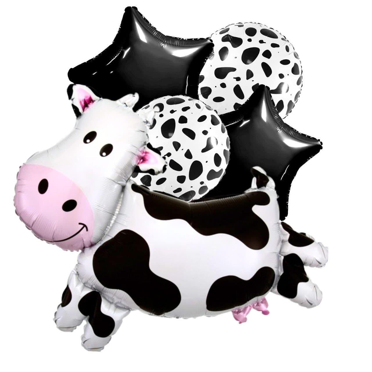 5 PCS Cow Mylar Balloons for Party Animal Cow Theme Birthday Party ...