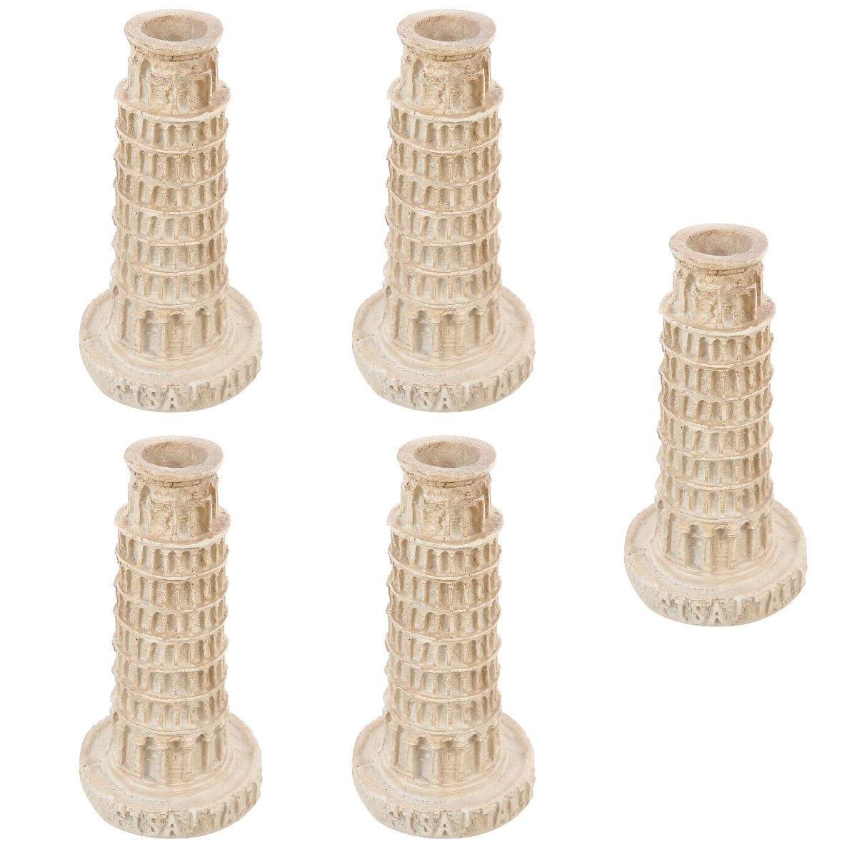 5 PCS Decor Leaning Tower of Model Fish Tank Statue Aquarium Travel ...