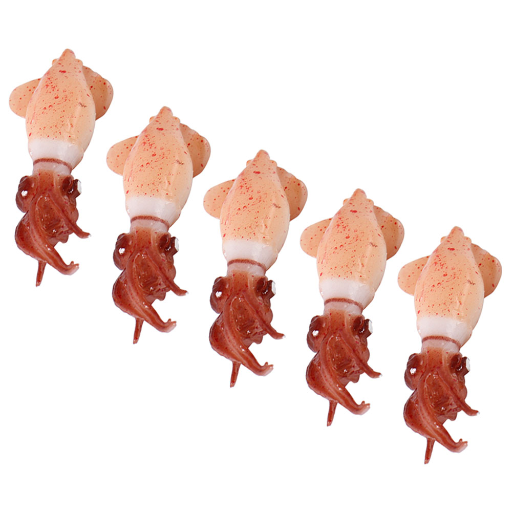 5 PCS Decor Models Realistic Simulation Squid Figures Photoshoot Props ...