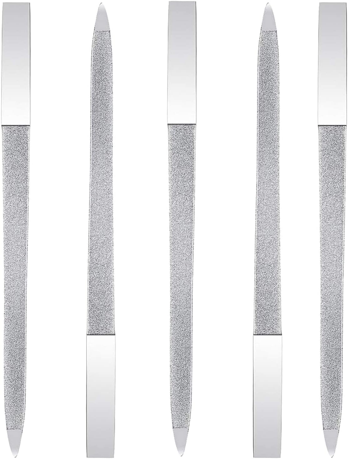 5 PCS Diamond Nail File Double Sided Metal Fingernail Manicure Files ...