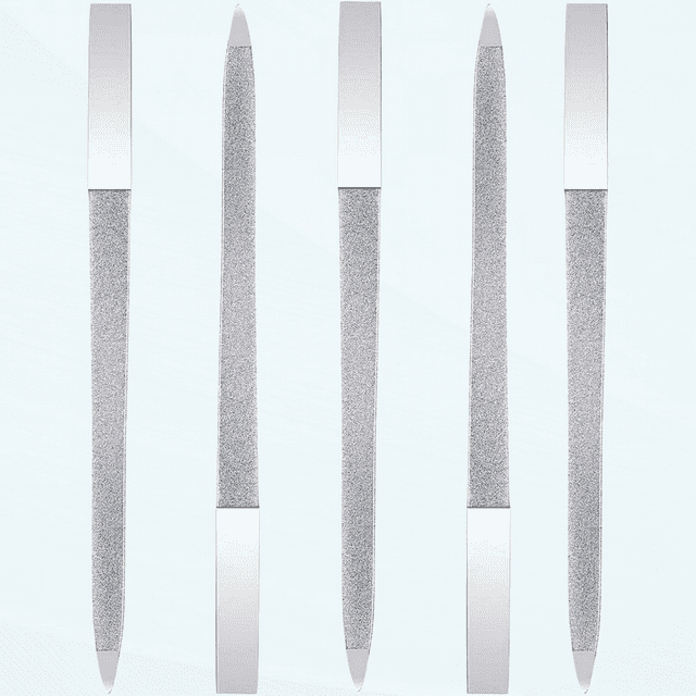 5 PCS Diamond Nail File Double Sided Metal Fingernail Manicure Files ...