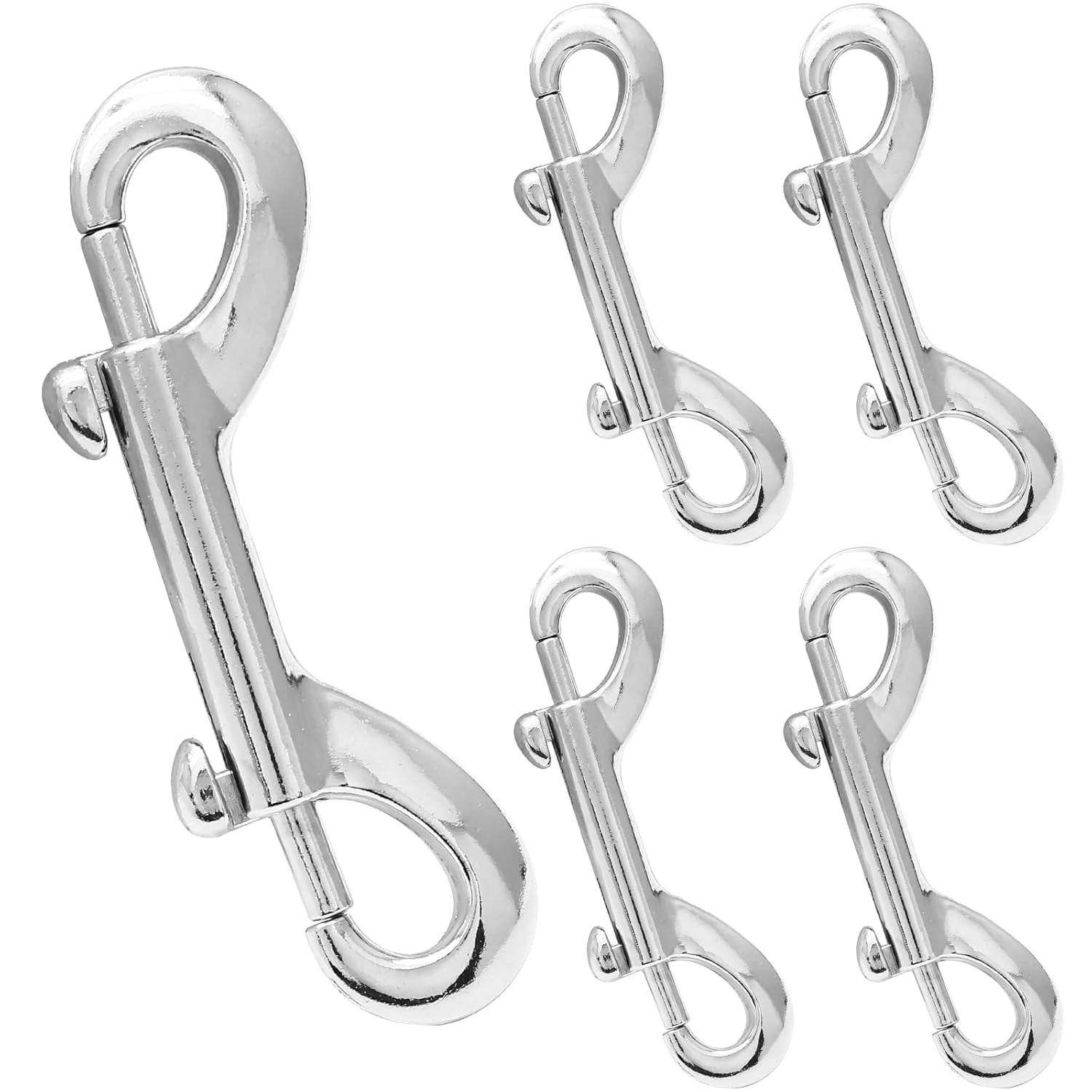 5 PCS Double Ended Bolt Snap Hook, 3.5 Inch Zinc Alloy Hook Metal Clips ...