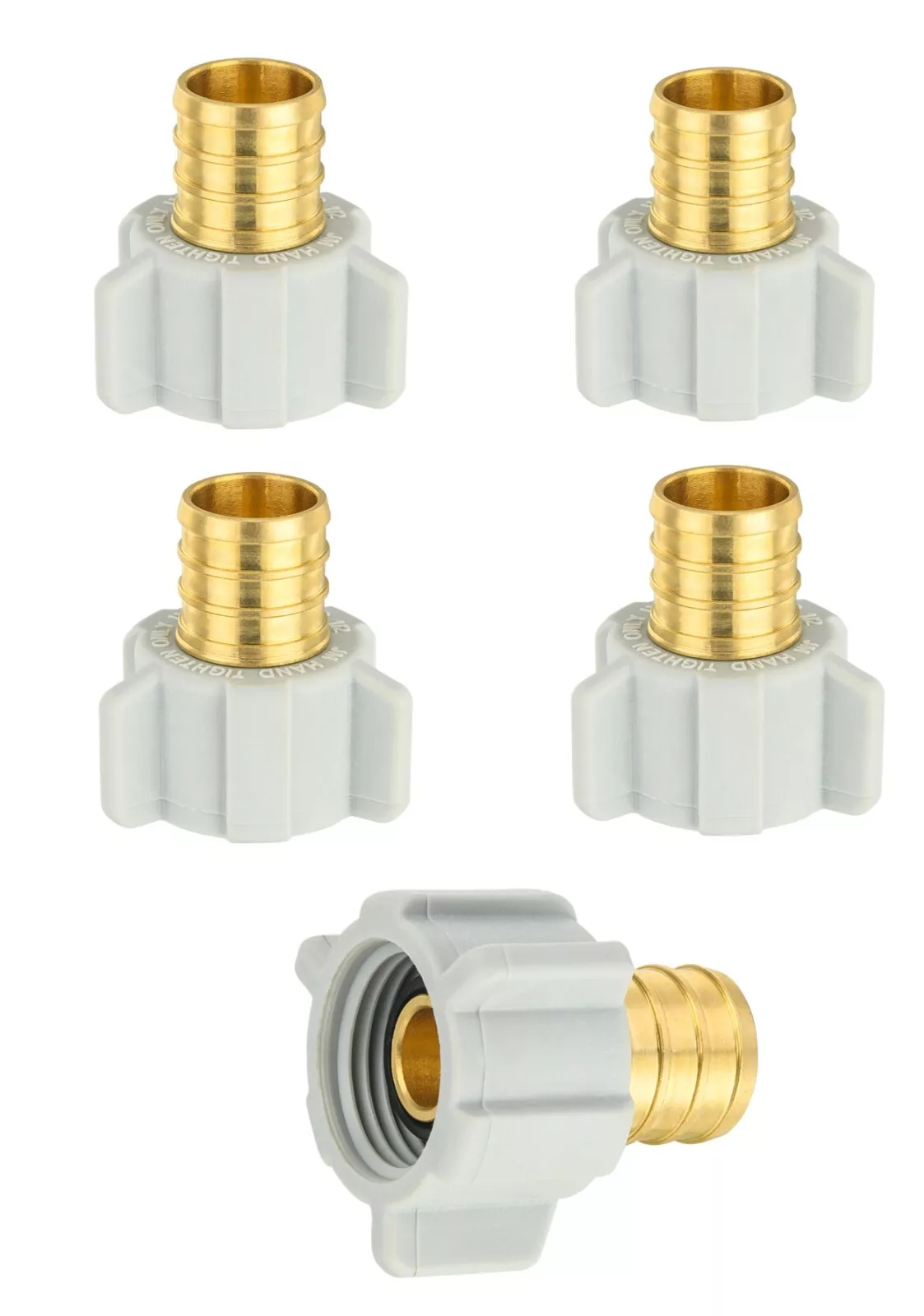 5 PCS EFIELD 3/4" PEX X 1/2" Female NPT Swivel Barb Crimp Brass Fittings,No Lead - Walmart.com