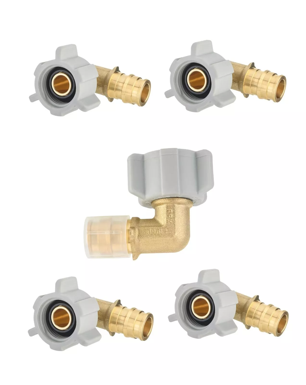 5 PCS EFIELD Pex-A Expansion Brass Fittings 1/2" Female Swivel Elbow , No Lead - Walmart.com