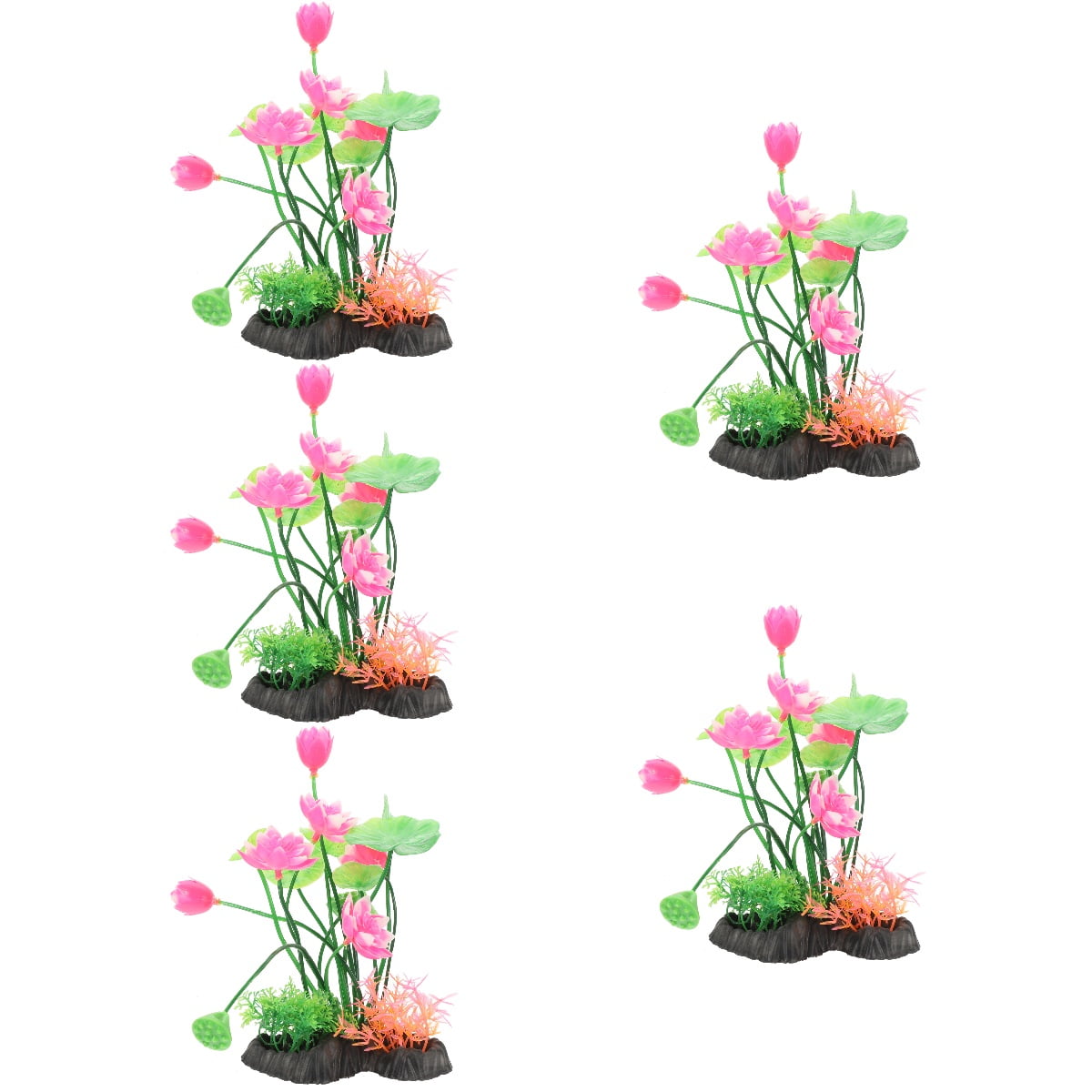 5 PCS Fake Planta Betta Fish Tank Household Fake Plant Fish Tank ...