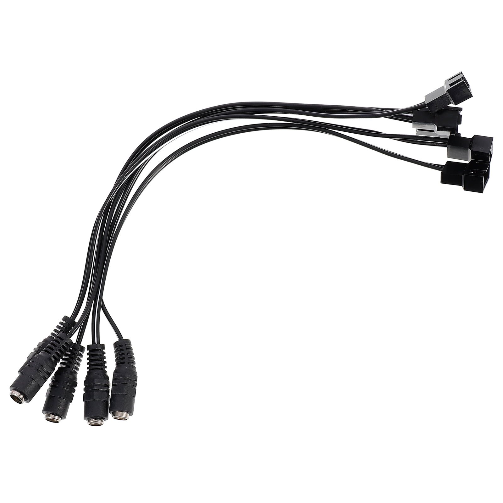 5 PCS Fan Adapter Cable Power Cord Converter for ATX Case Black Cable ...