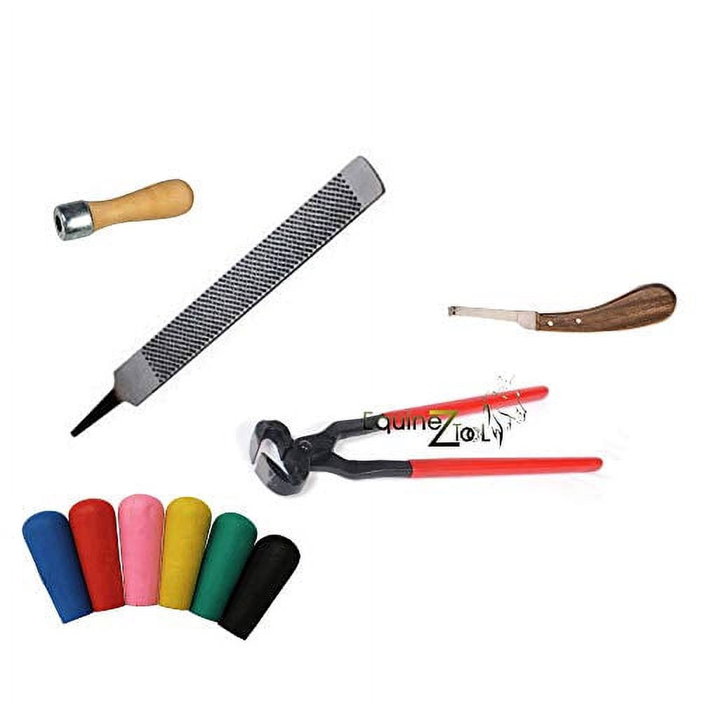 5 PCS Farrier Horse Hoof Care Kit–Complete Set of Nippers,Hoof Rasp ...