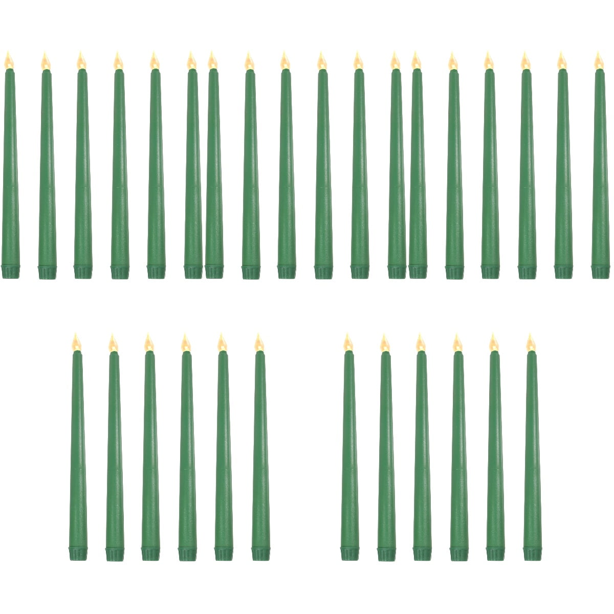 5 PCS Flameless Candles Rechargeable Candlesticks Colored Lights Fake ...