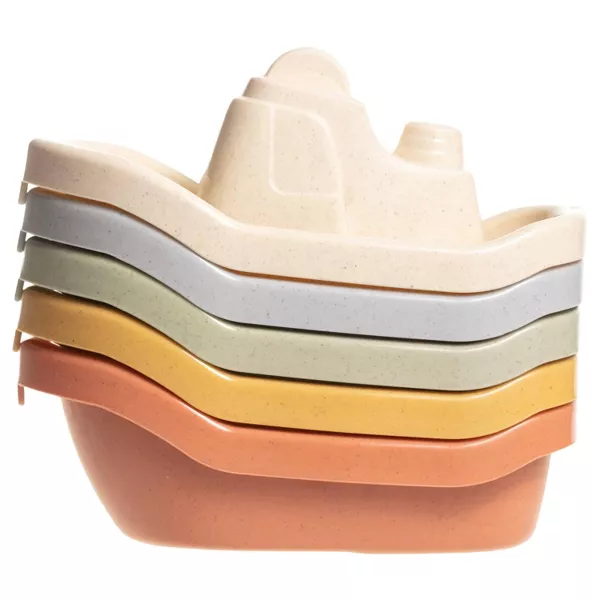5 PCS Floating Boat Bath Toys for Babies & Toddlers, Mold-Free Bath Toy ...
