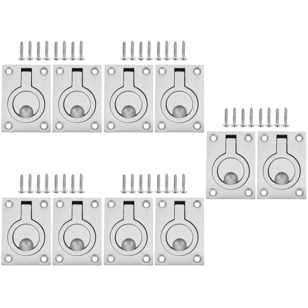 5 PCS Floor Buckle Handle Double over Door Hooks Boat Cleat Handles ...