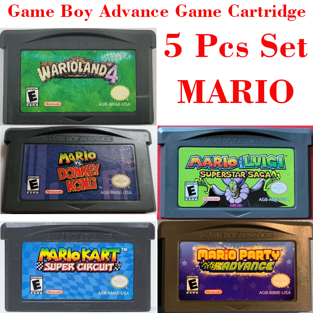 Nintendo Bros Super Mario Series 5PCS Set - Game Boy Advance Game ...
