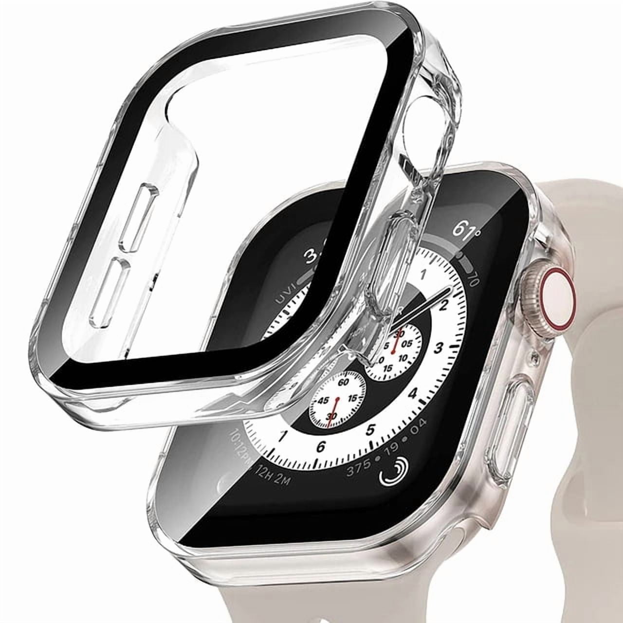 5 PCS Glass Case compatible with Apple Watch 42 46mm 45mm 41 49 44mm 40 ...