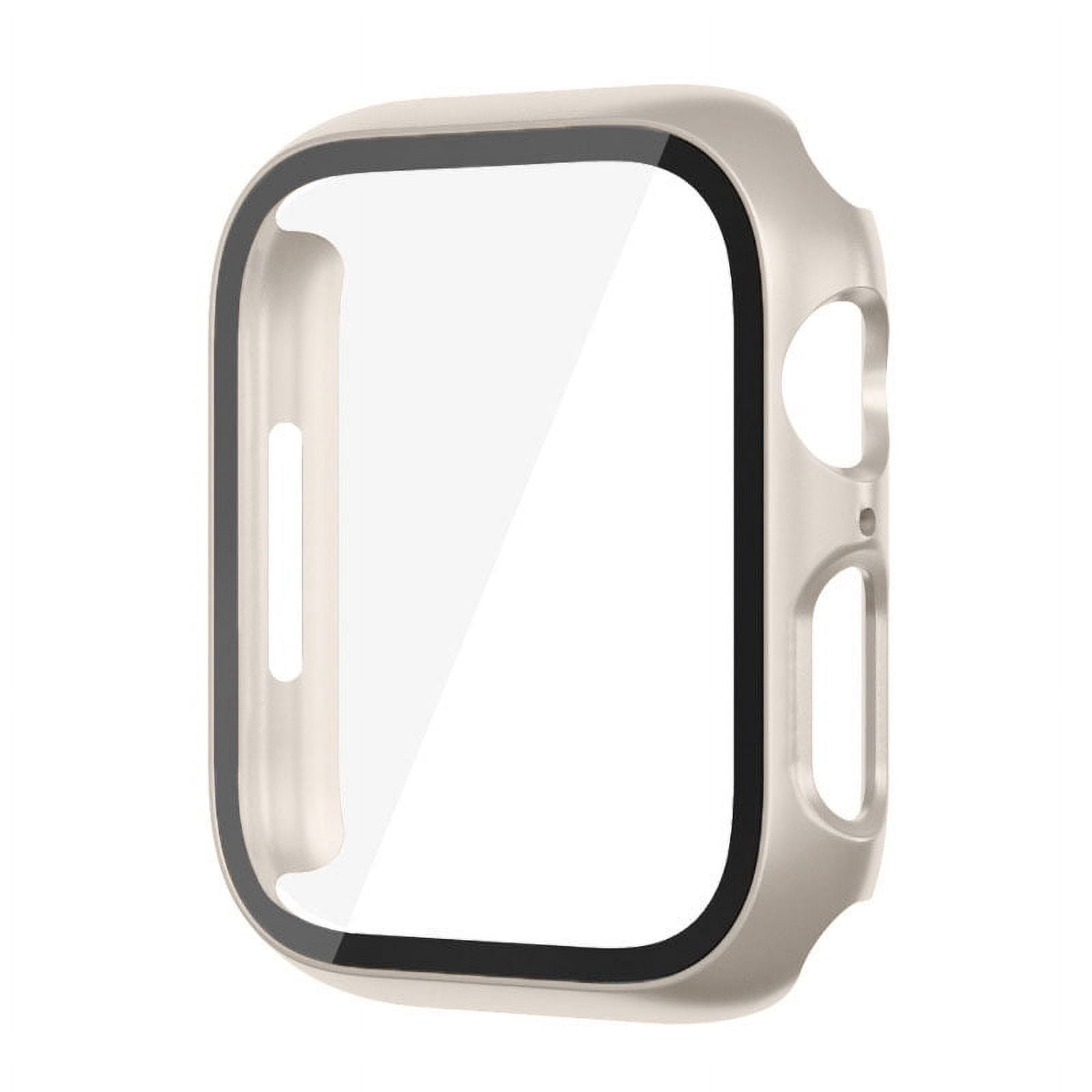 5 PCS Glass Case compatible with Apple Watch 8 7 45mm 44mm 41mm 40mm PC ...