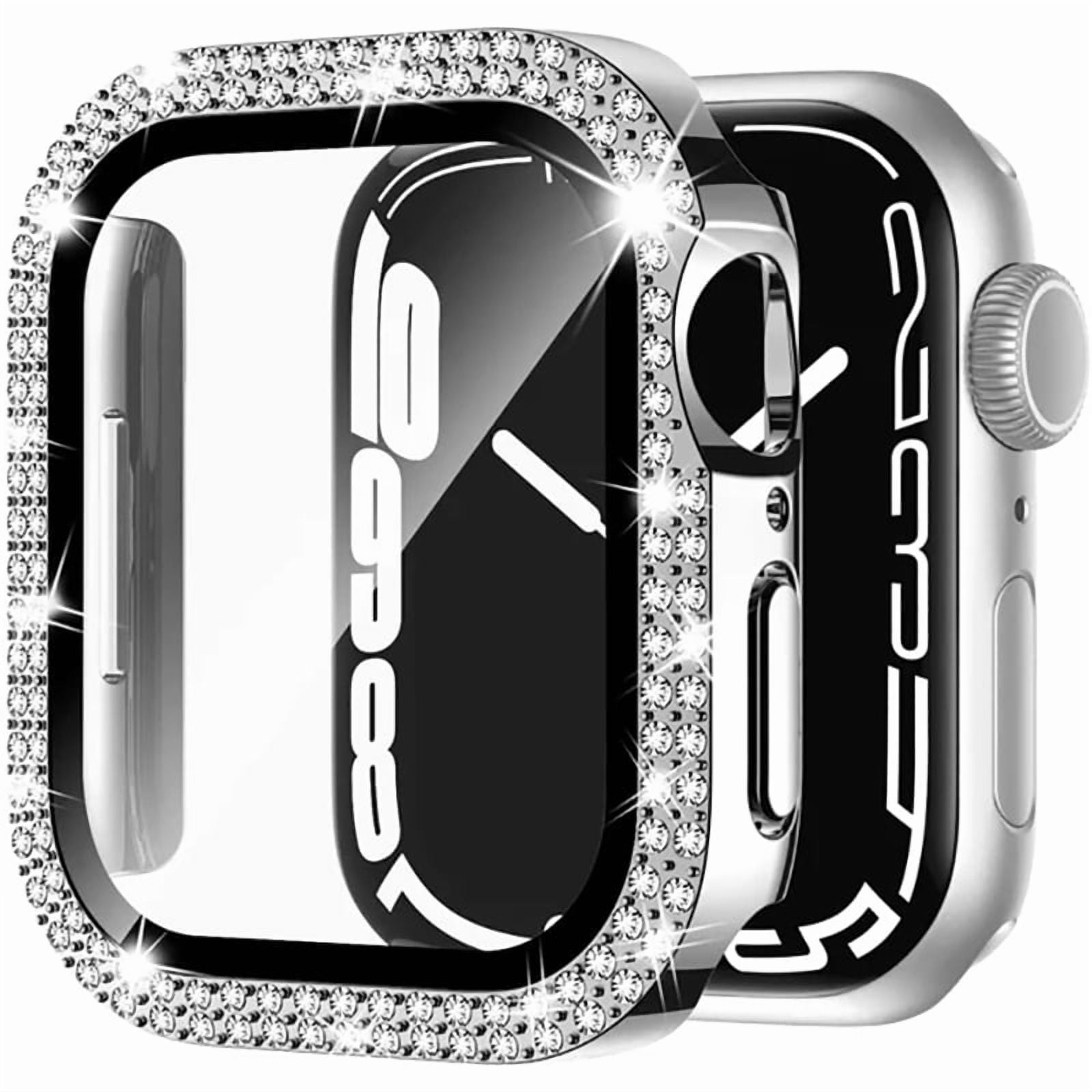 5 PCS Glass Diamond Cover compatible with Apple watch case 46mm 40mm ...