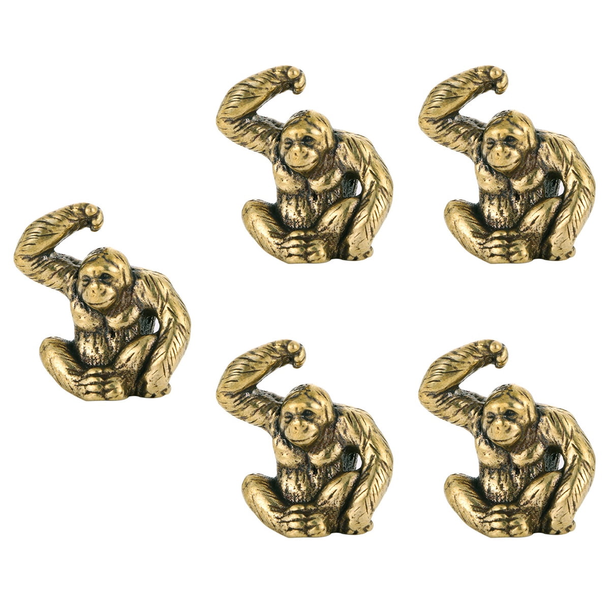 5 PCS Gorilla-shape Figurine Animal Orangutan Statue Mini Figurines ...