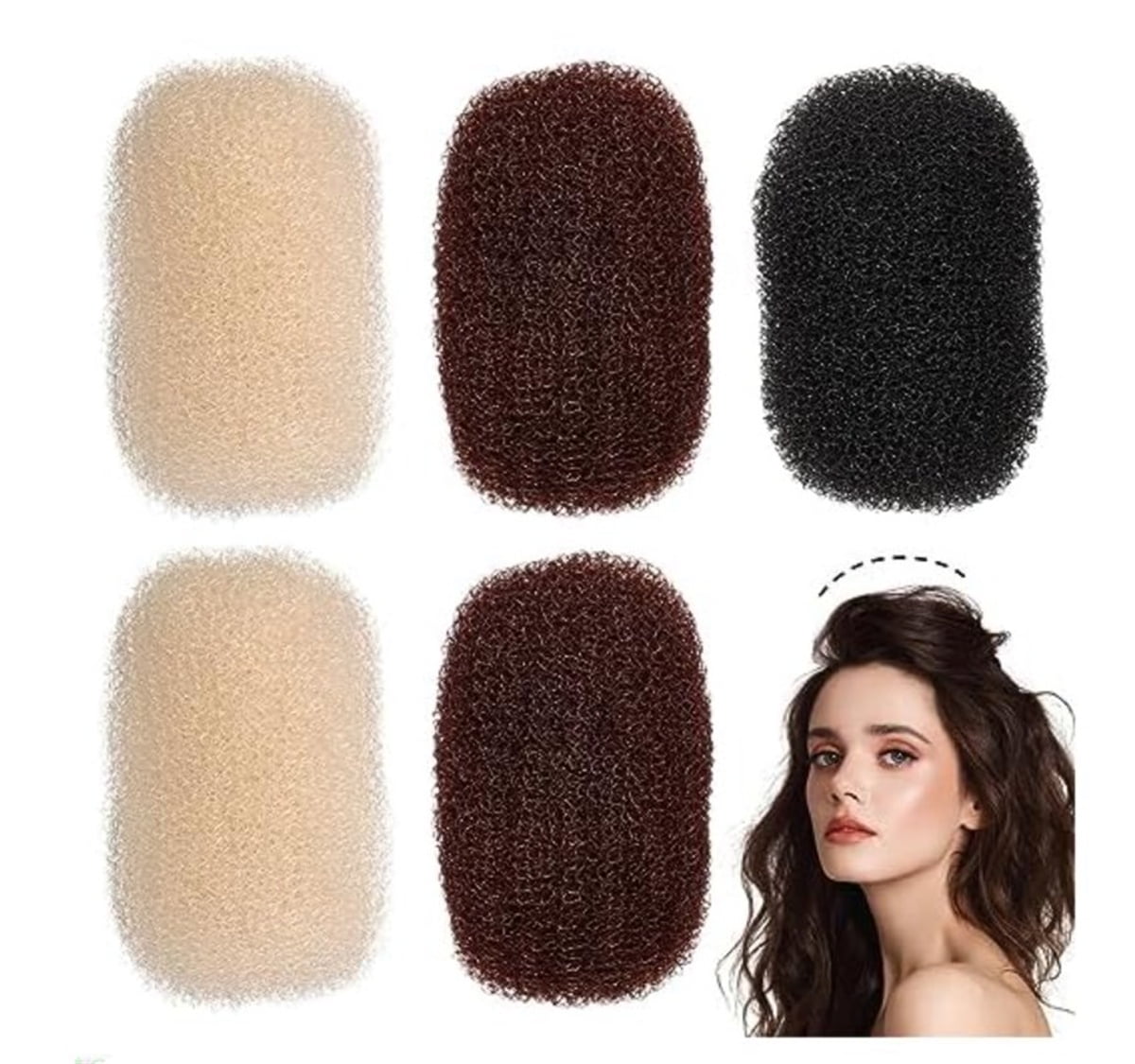 5 PCS Hair Heightening Tool,Hair Pad on the Back of Girl's Head,Hair ...