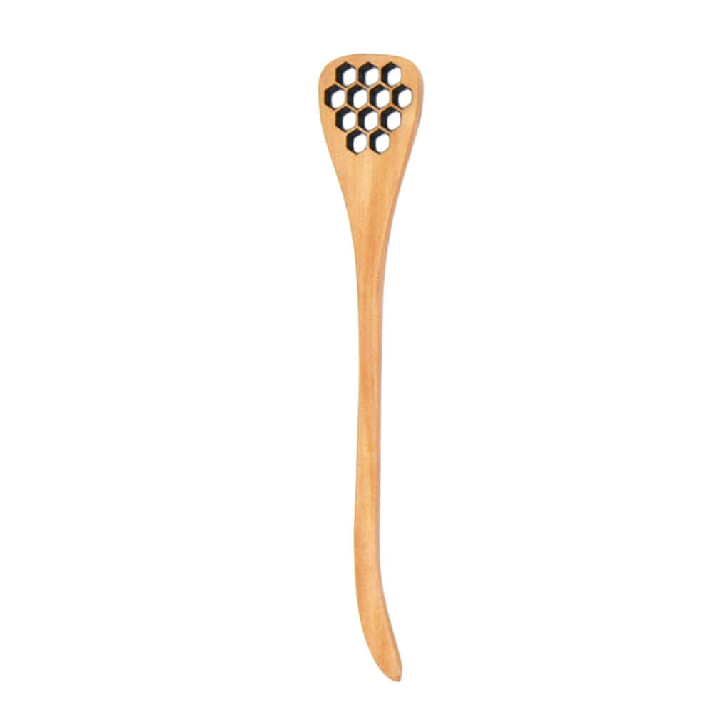 5PCS Wooden Hollow Carving Honey Stirring Spoons Janpanese Style ...