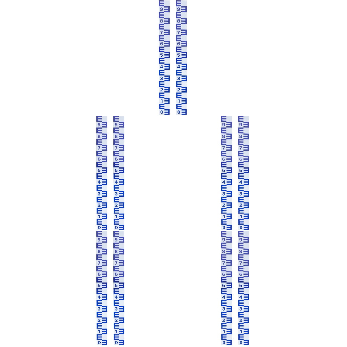 5 PCS Kettles Water Level Scale Pool Water Level Gauge 100x8cm Blue ...