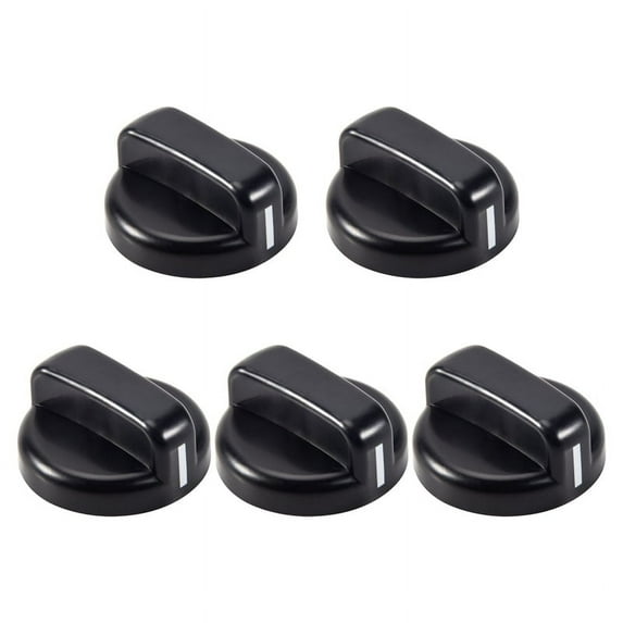 5 PCS Kitchen Black Plastic Gas Stove Cooker Control Knobs y23580 ...