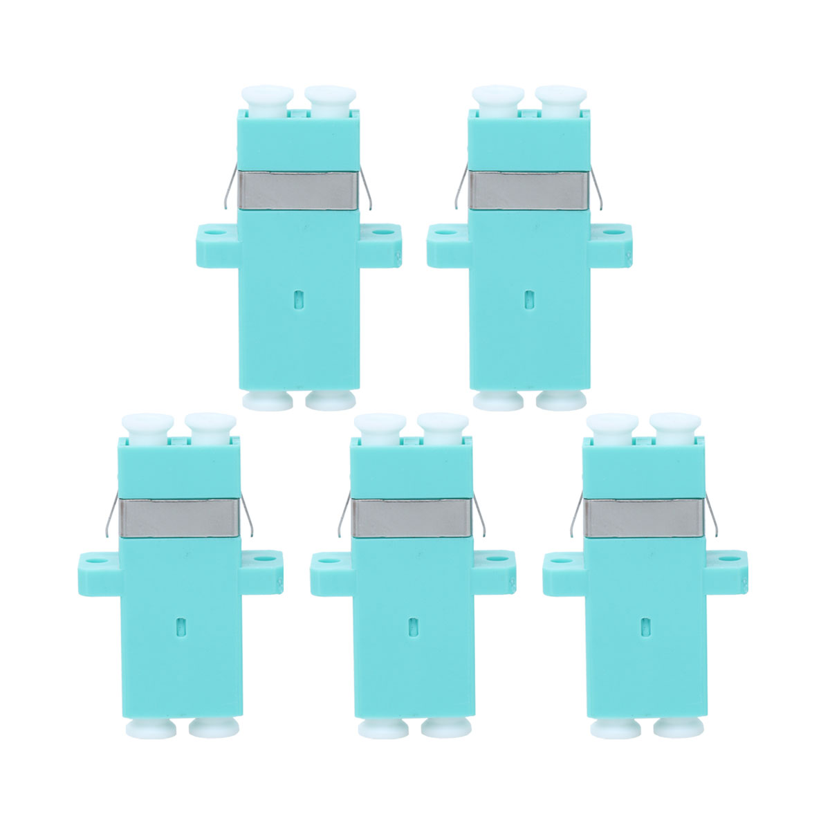 5 PCS LC female to LC female Fiber Coupler LC-LC Duplex Converter Optic ...