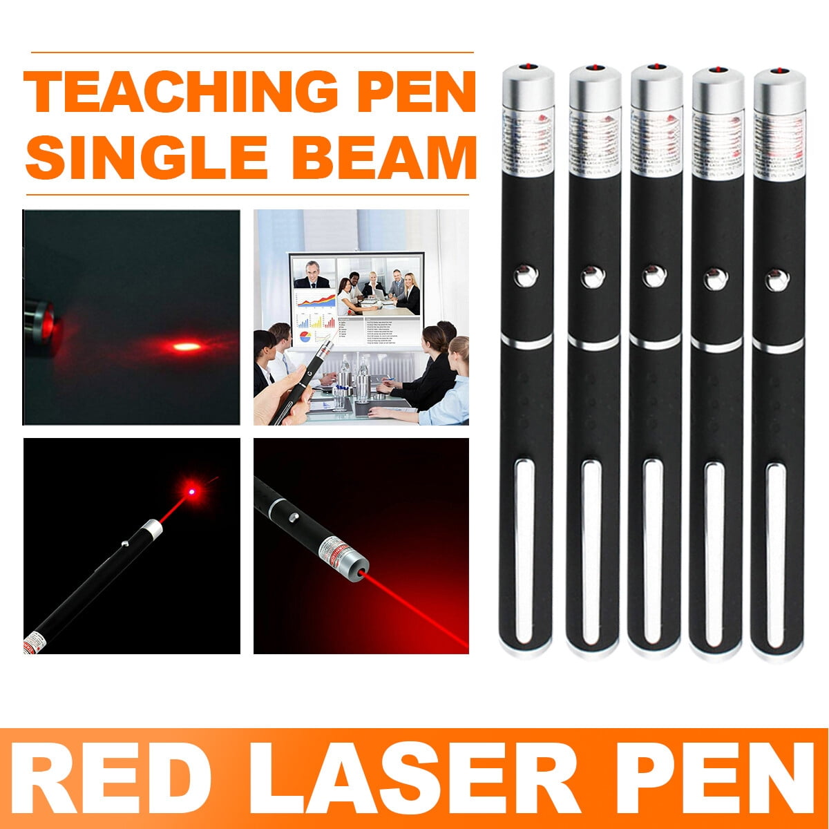 5 PCS Laser Pointer Pen for Conference Presentation – 650nm Red Beam ...