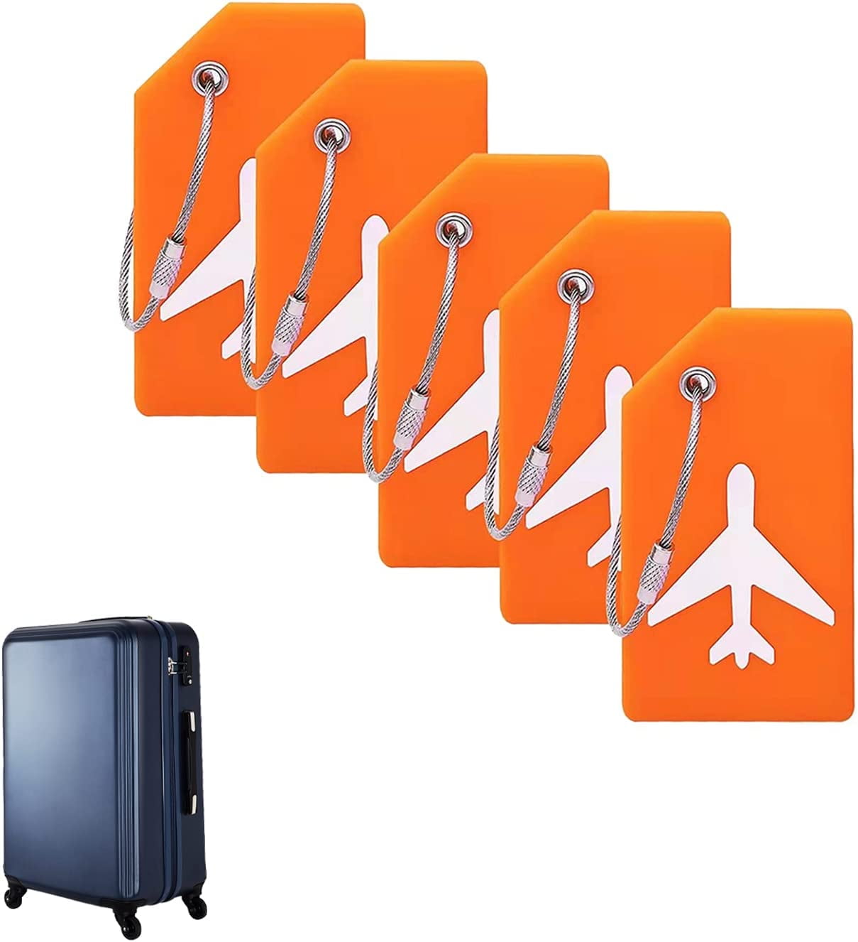 "5 PCS Luggage Tags with Name ID Card, Partial Privacy Cover ...