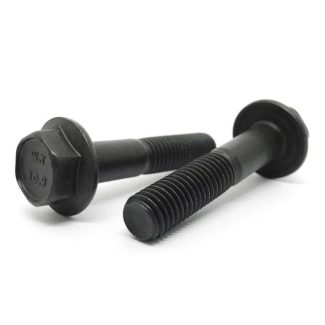 5 PCS M14-2.0x80 MM Metric Hex Flange Bolts Grade 10.9 Screws Phos ...