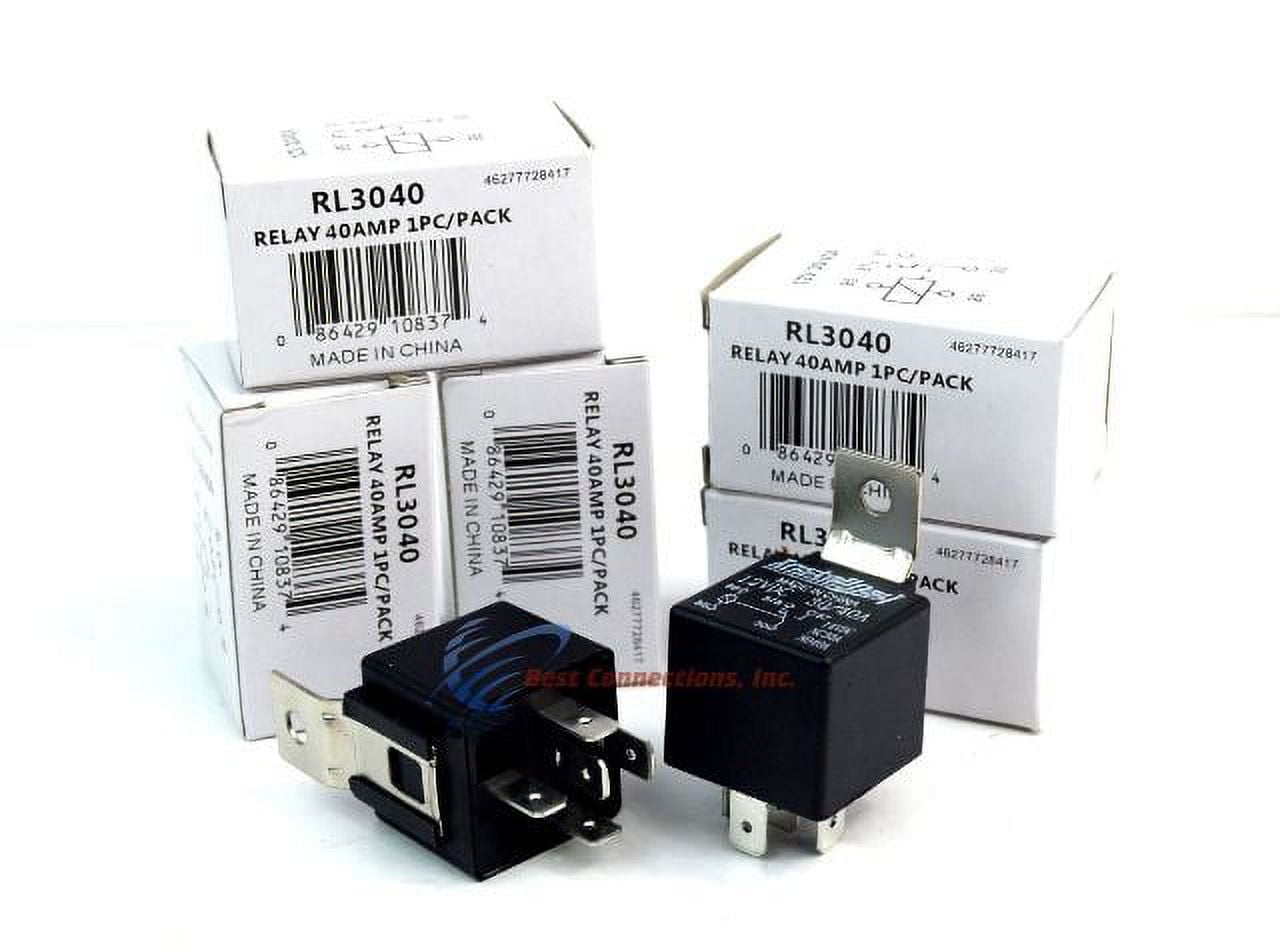 5 PCS METRA Install Bay 12 Volt 30/40 AMP Automotive Relay Metal Tab ...