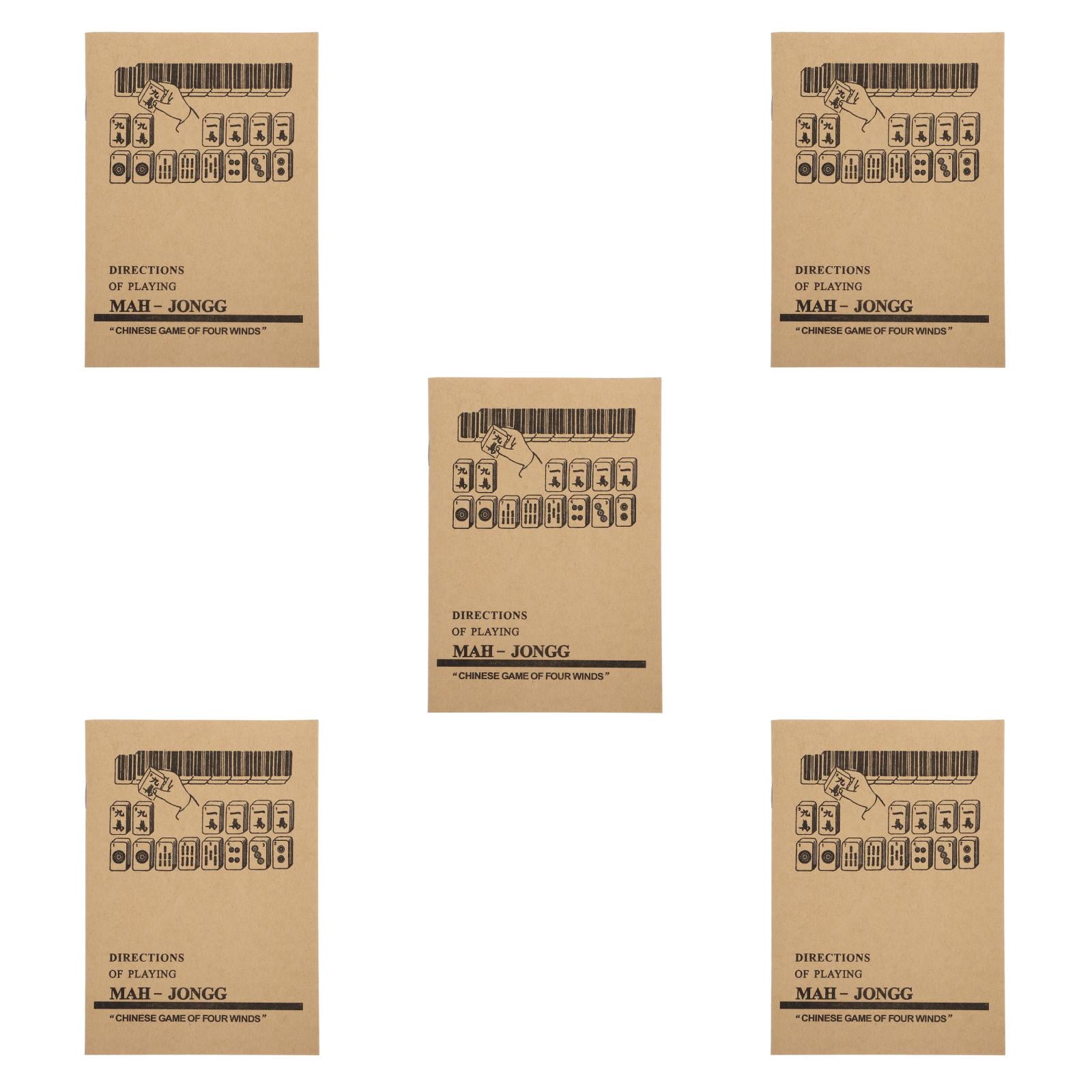 5 PCS Mahjong Tutorial Book Rule Card Manual Chinese Abacus - Walmart.com