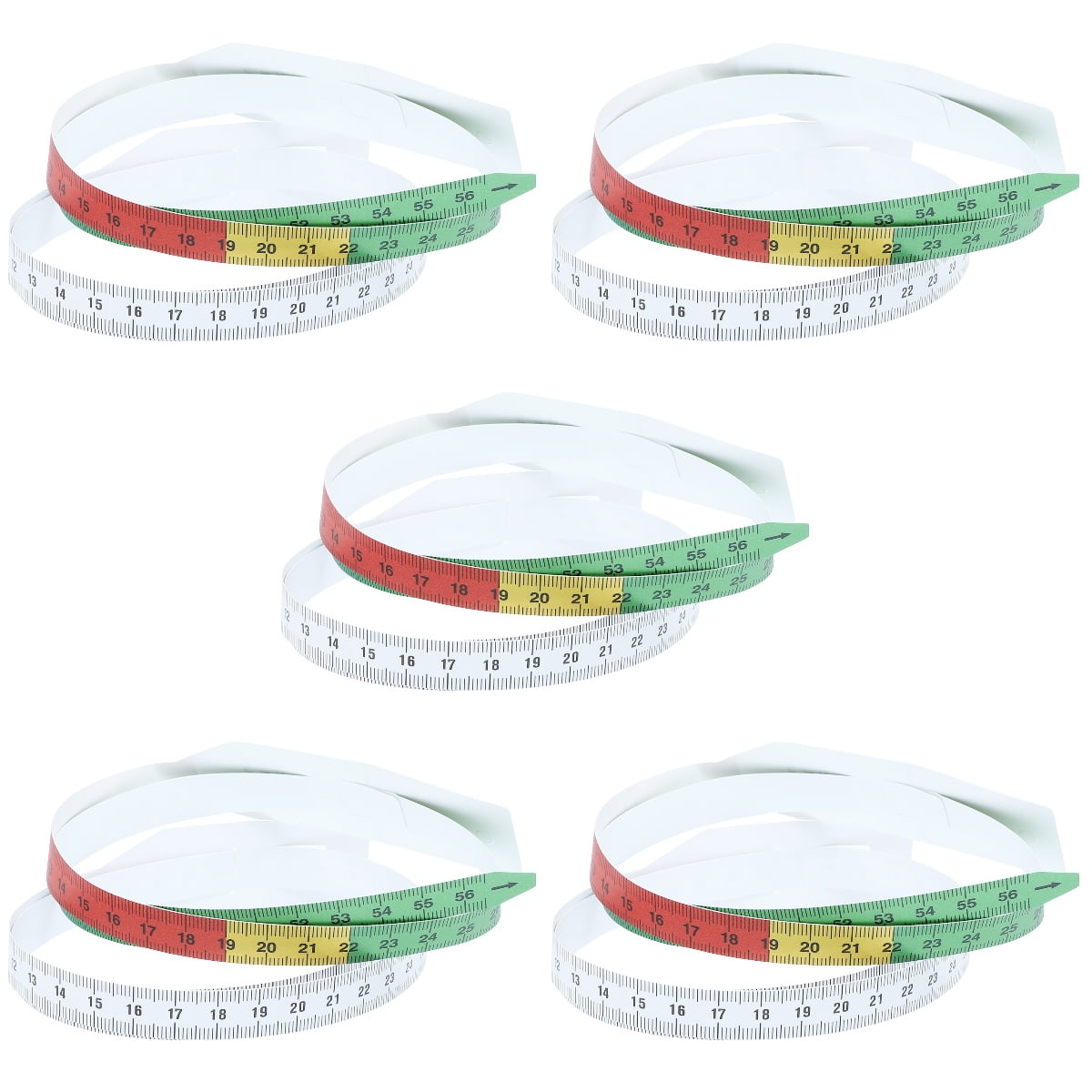 5 PCS Measuring Ruler Arm Tape Measure Waist Size Duct White Out ...