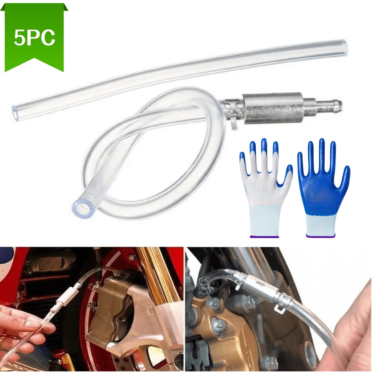 5 PCS, Motorcycle Fuel Filler Hose Hydraulic Brake Bleeder Tool Check ...