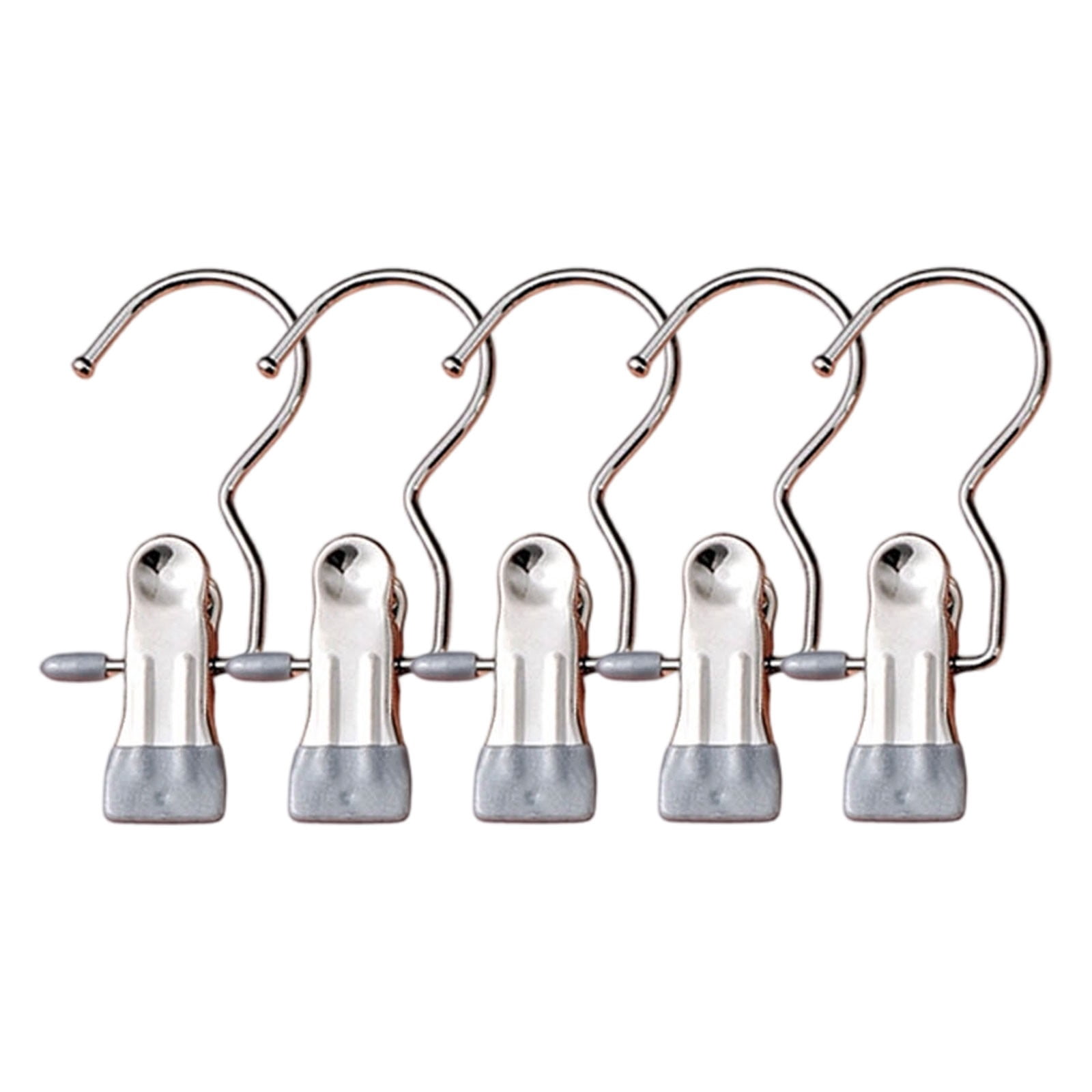5 PCS Multi Function Clip Hooks,Laundry Hanging Hooks Clips,Stainless ...