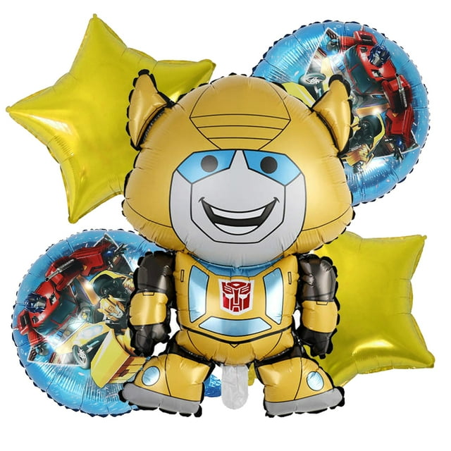 5 PCS Party Balloons Transformer Balloons Robots Theme Decorations ...