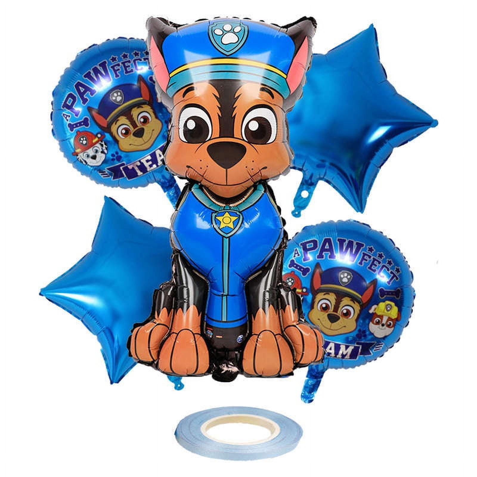 5 PCS Paw Patrol Balloons Dog Balloons Dog Theme CHASE Dog Balloons ...