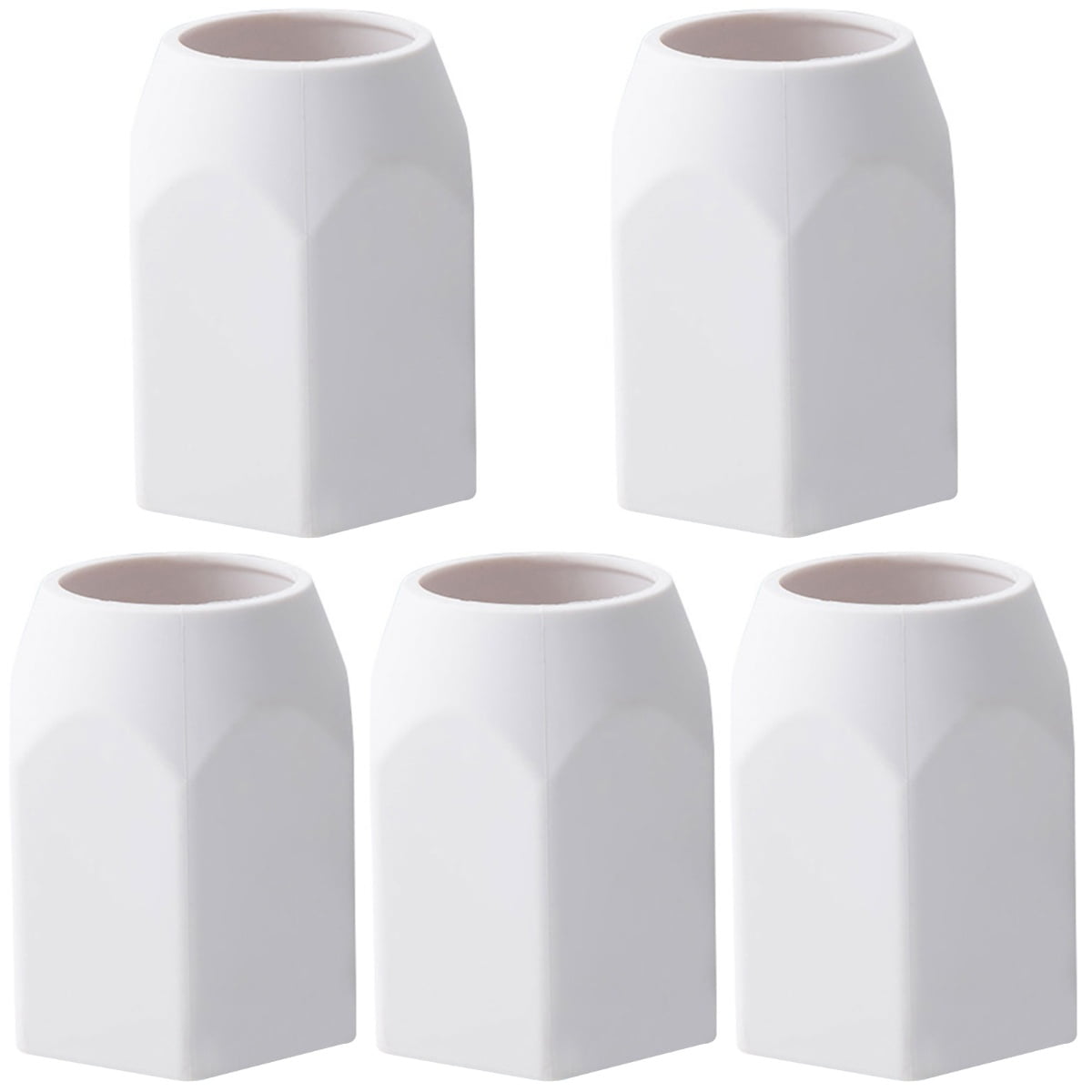 5 PCS Pen Bucket Metal Pencil Office Container Cup Makeup Brush Holder ...