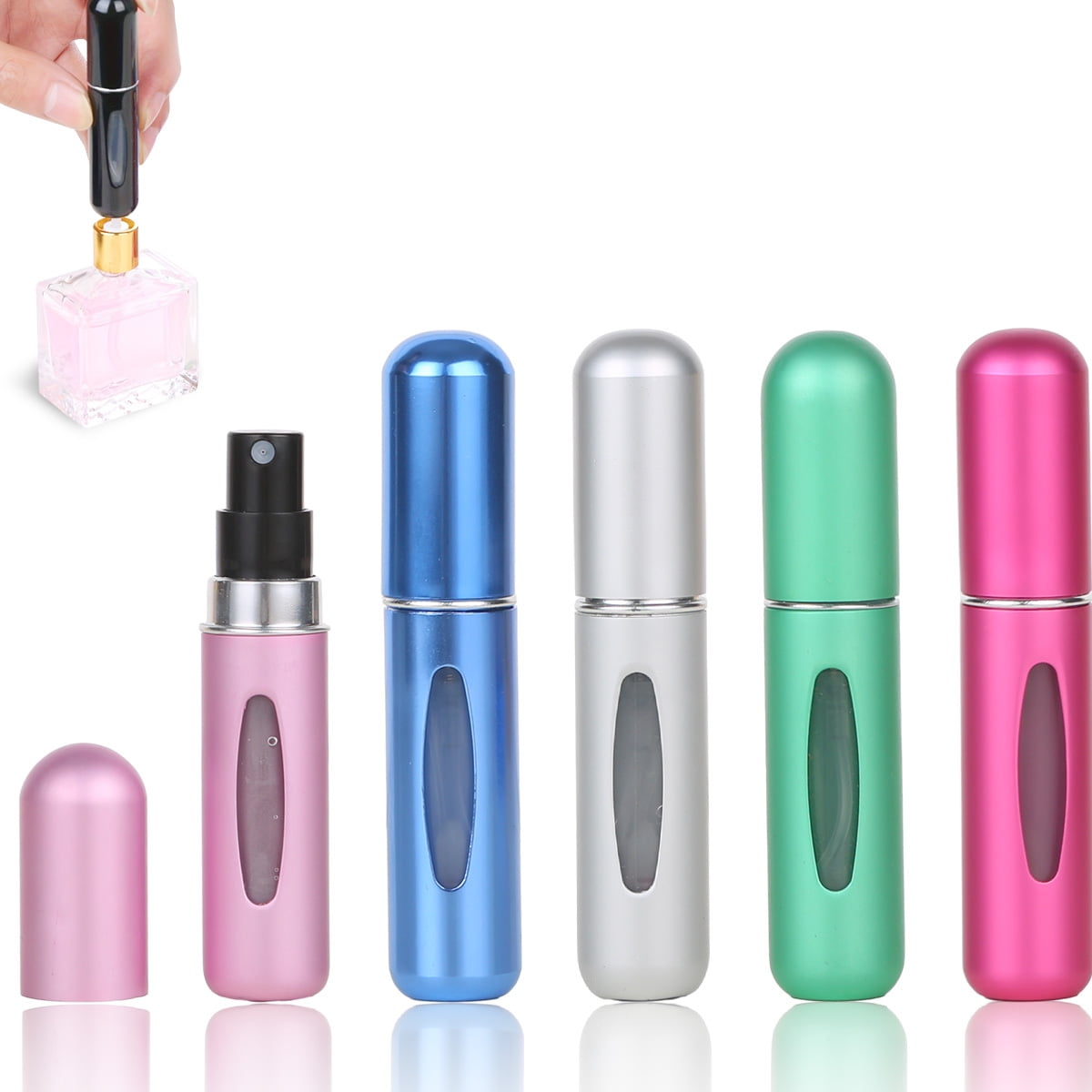 5 PCS Perfume Spray Bottle, Portable Perfume Atomizer Refillable Mini ...