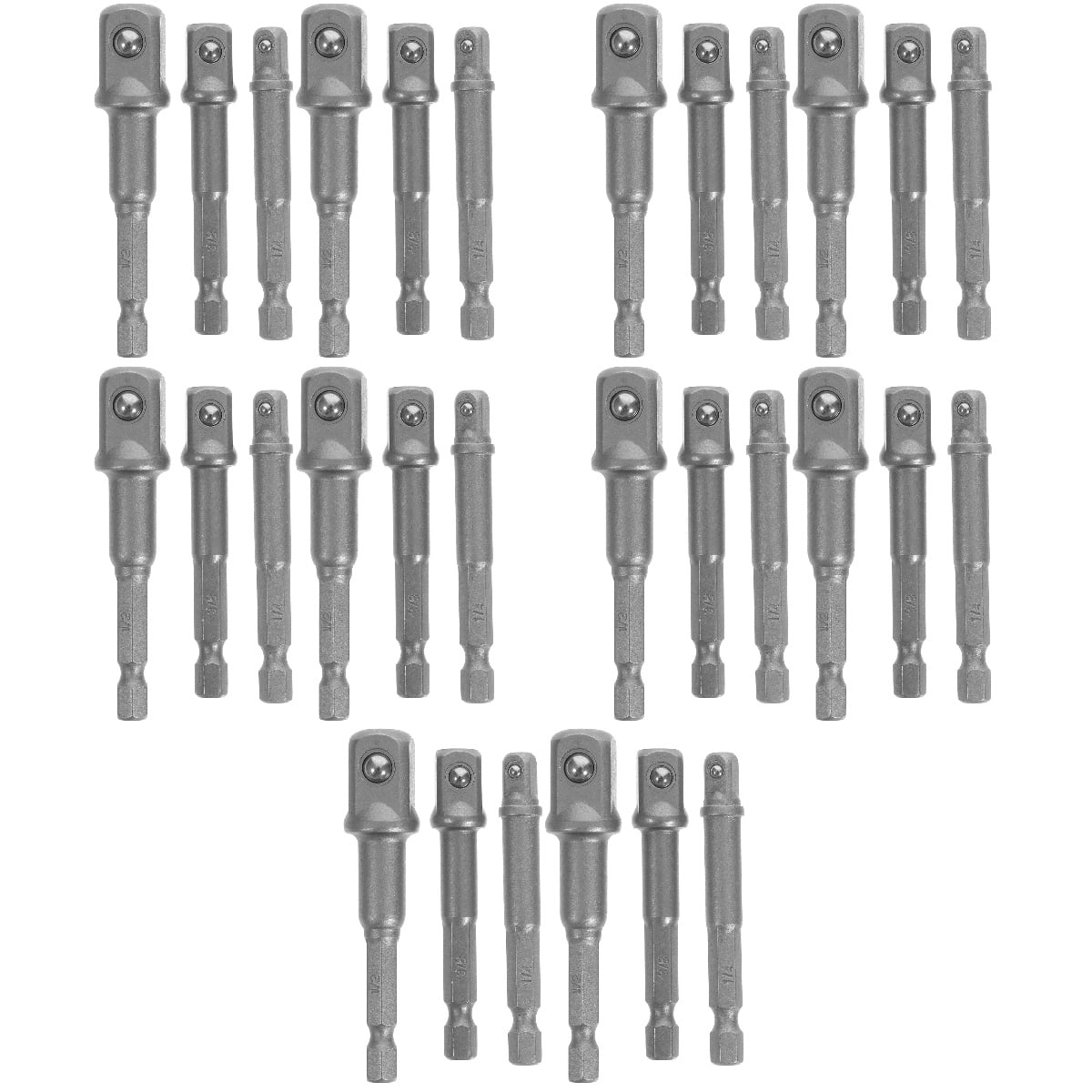 5 PCS Plug Adapter Adaptor Socket Power Drill Sockets Adapters ...