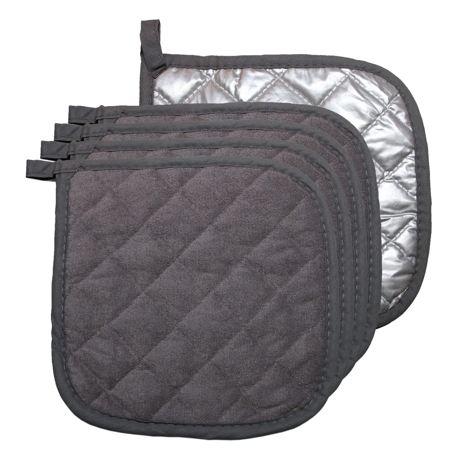 5 PCS Pot Holders for Kitchen, Cotton Potholers with Great Heat ...