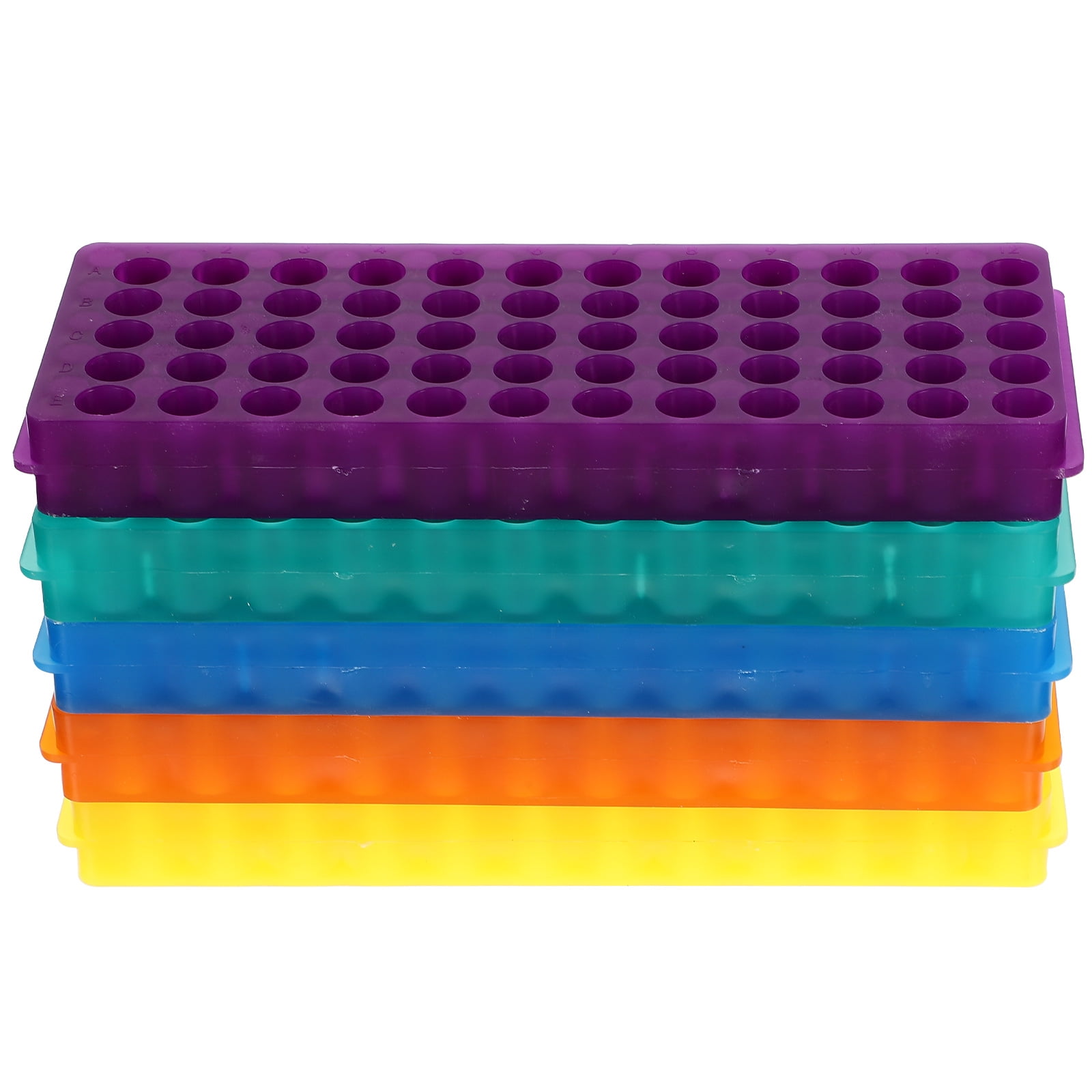 OUNONA 5-Pack Assorted Color Laboratory Tube Racks 60-Hole Test Tube ...