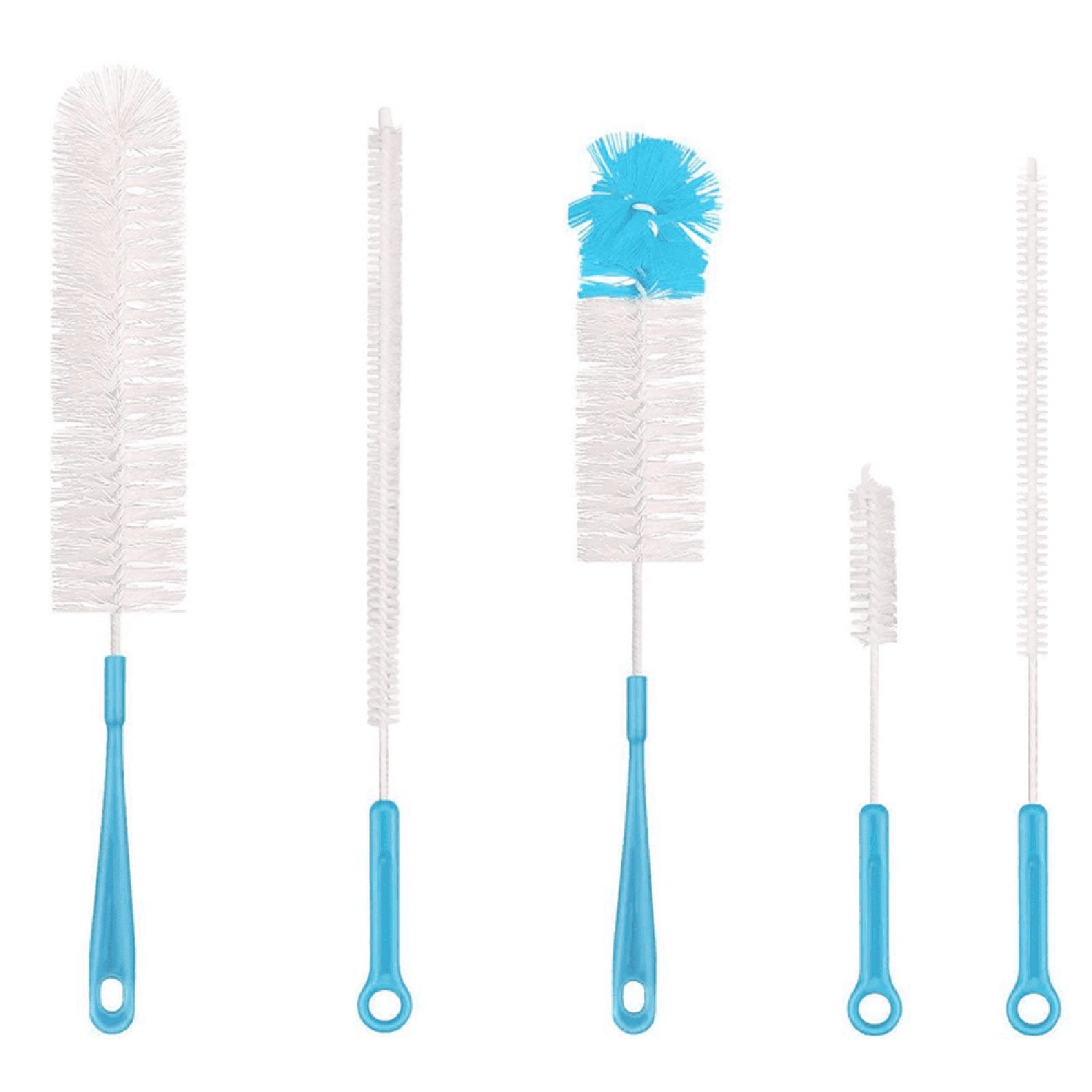 5 PCS Reusable Cleaning Brush Set, Long Handle Bottle Cleaner for ...
