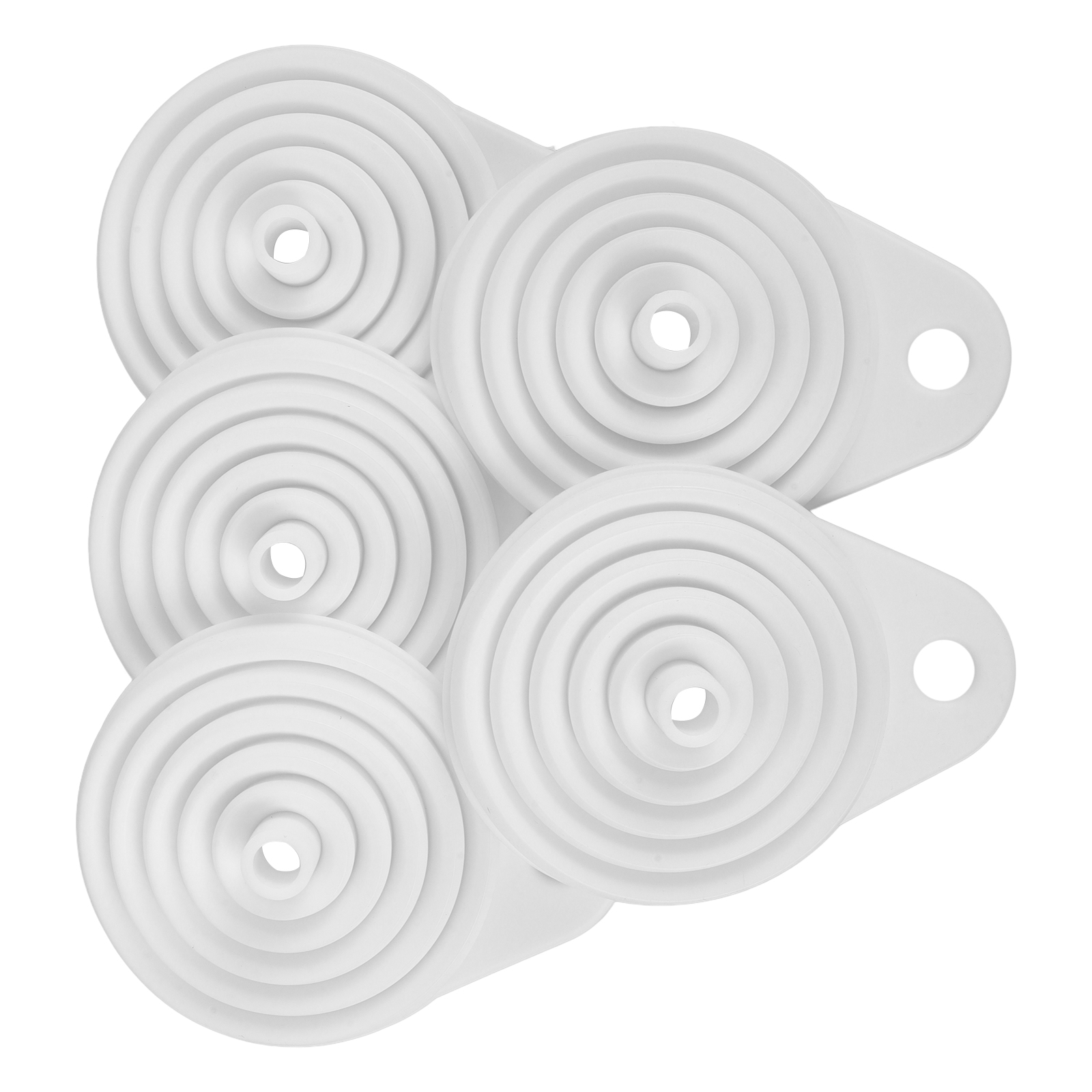 5 PCS Silicone Funnel Water Bottle Funnel Liquid Funnel Oil Funnel Cone ...