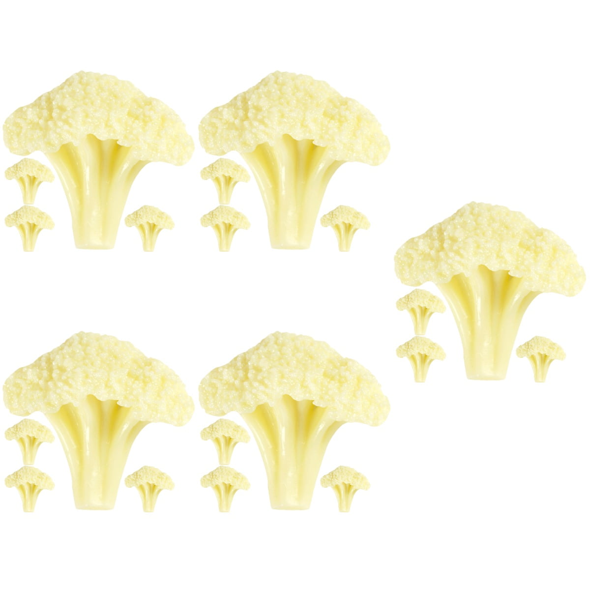 5 PCS Simulation Vegetables Fake Lettuce Cauliflower Model Faux Toys ...