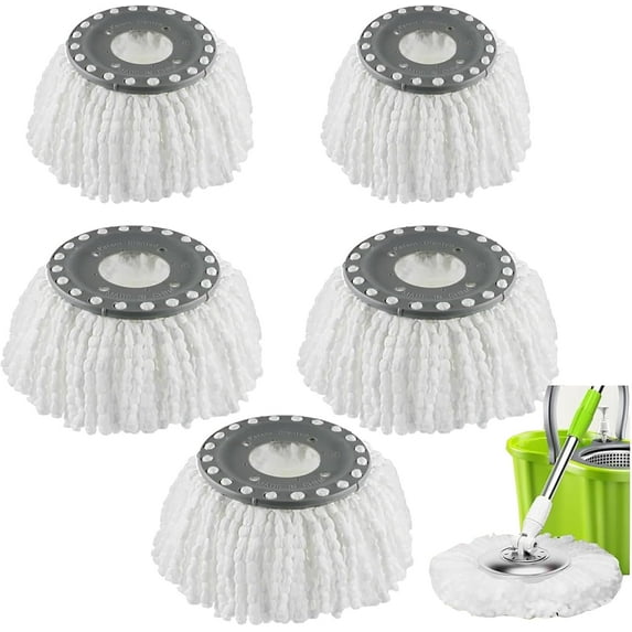 5 PCS Spin Mop Heads Replacement Refill for Old Hurricane Mr.Clean 360 ...