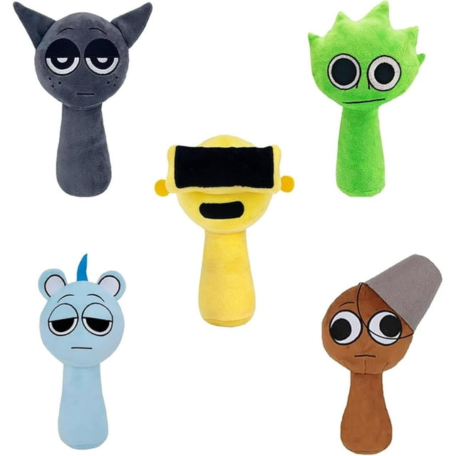 5 PCS Sprunki Anime Plush Toys - 8'' Spunki Plushies for Horror Game ...