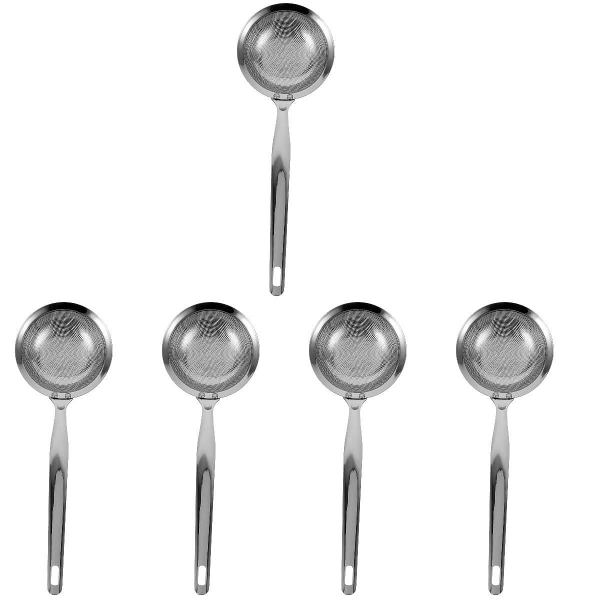 5 PCS Stainless Steel Colander Mesh Strainer Metal Filter Spoon Pasta ...