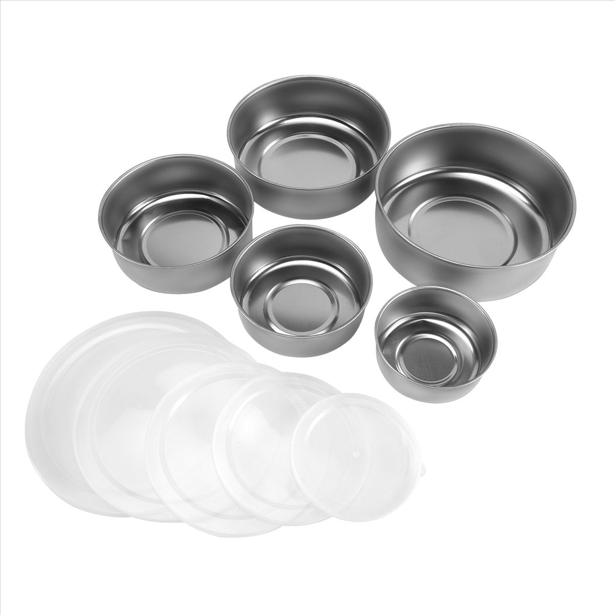 5 PCS Stainless Steel Food Container Sealed Crisper Storage Lunch Box ...