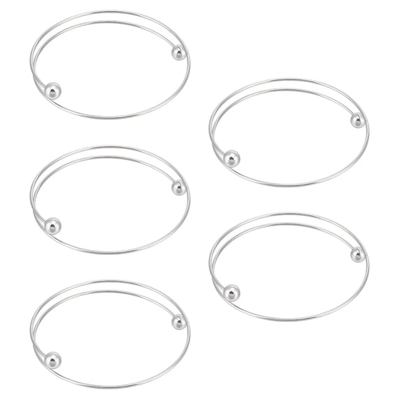 5 PCS Stainless Steel Wire Wrap Bangles Making Expandable Bangle ...