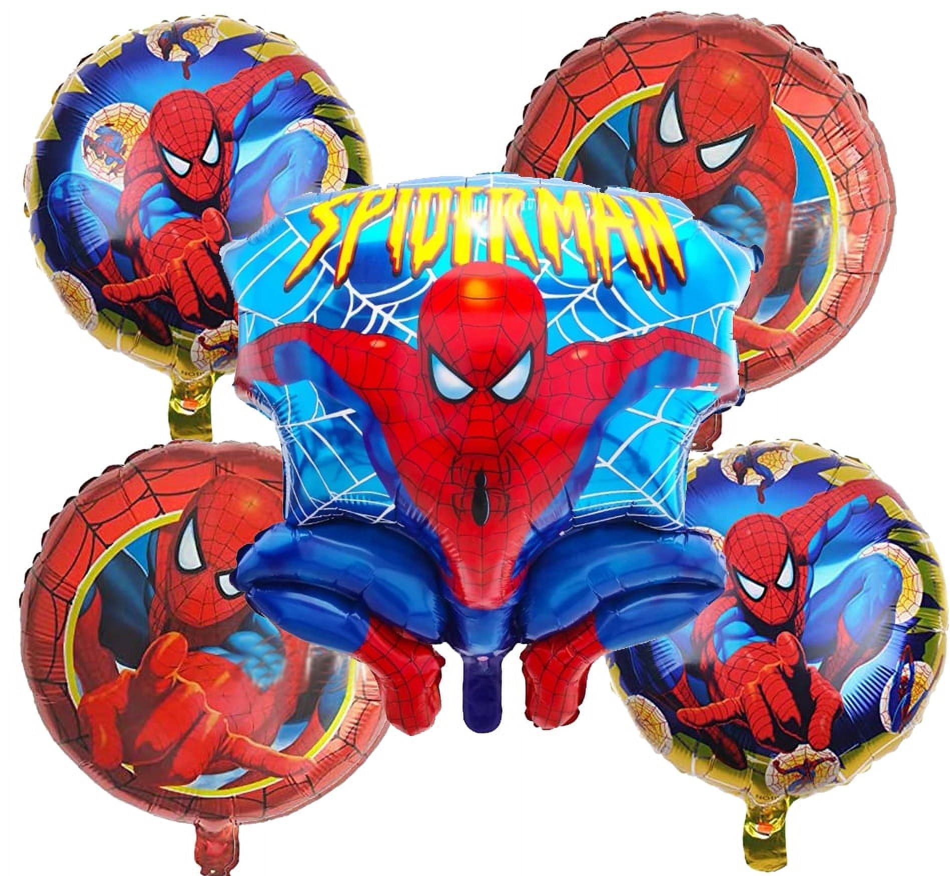 5 PCS Superhero Balloons Spiderman Balloons Birthday Party Balloons ...