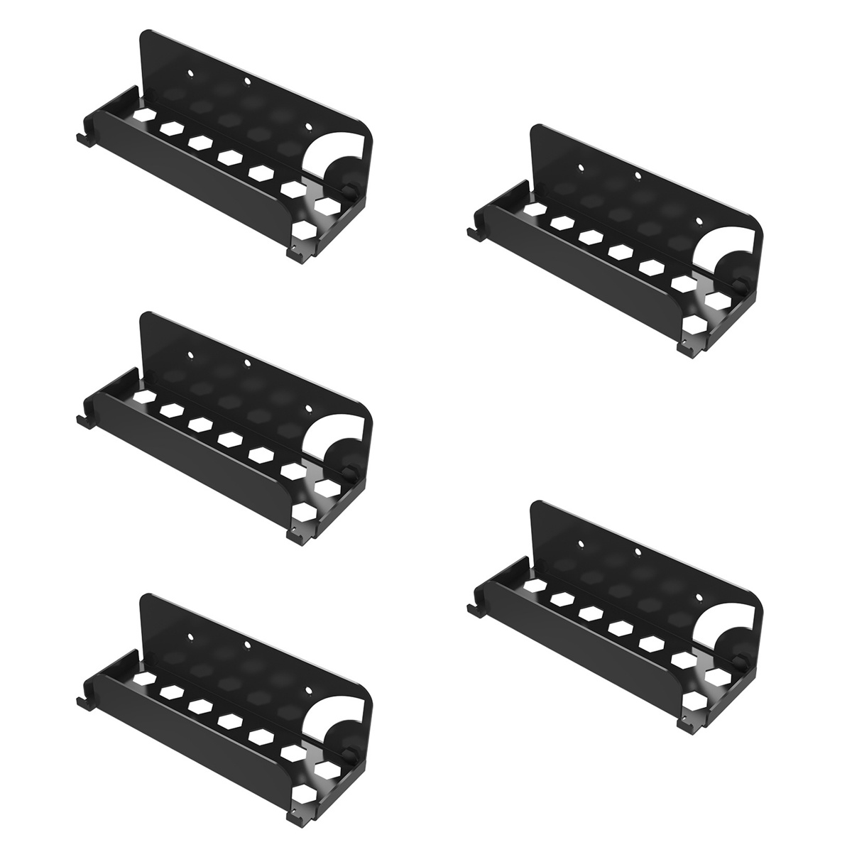 5 PCS Switch Bracket Wall Shelf Games Controllers Black Shelves ...