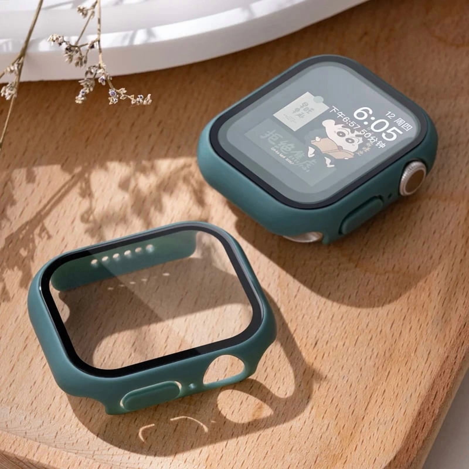 5 PCS Tempered Glass cover compatible with Apple Watch Case Accessories ...